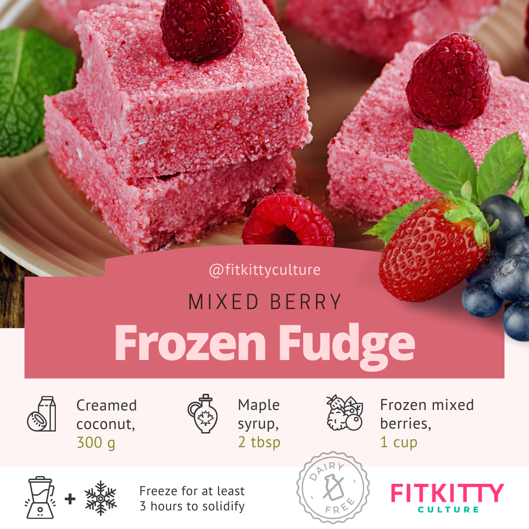 Mixed Berry Frozen Fudge Recipe | Healthy Dessert Guide - Fitkitty Culture
